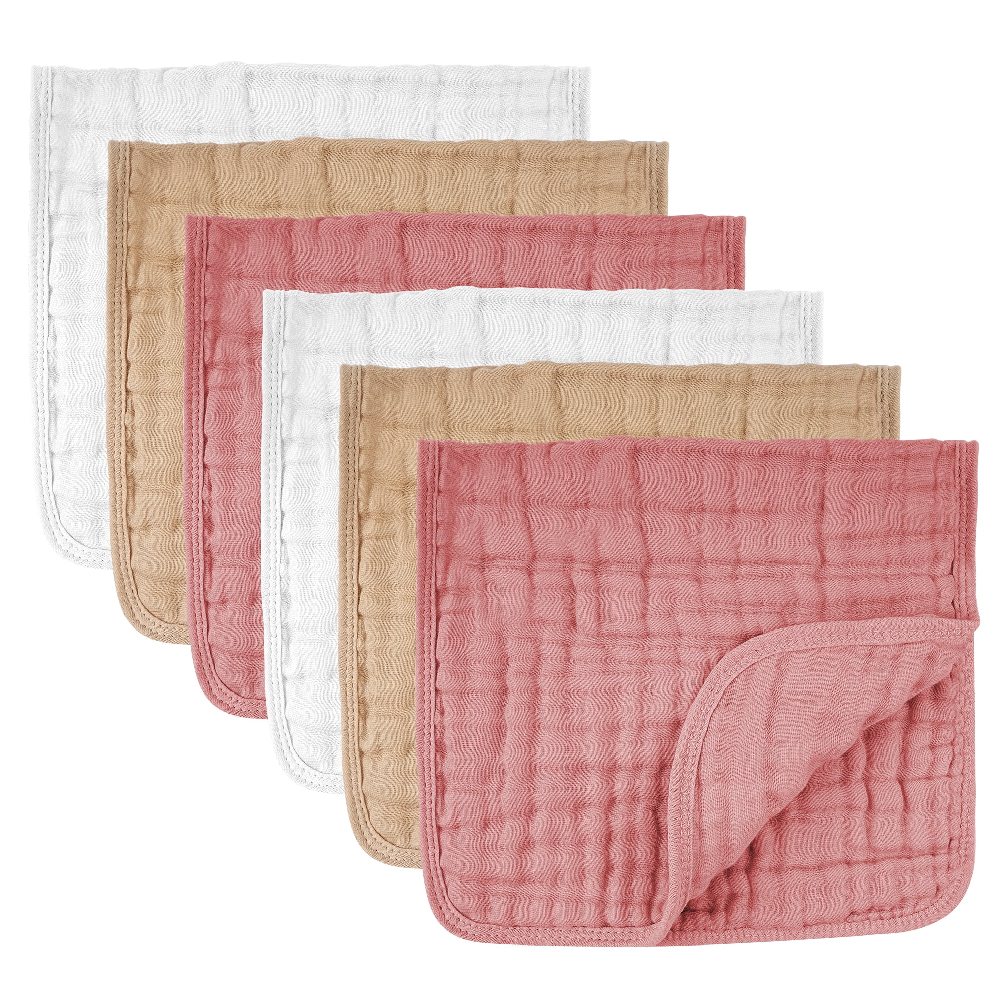 Muslin Burp Cloths 6 Pack - 20