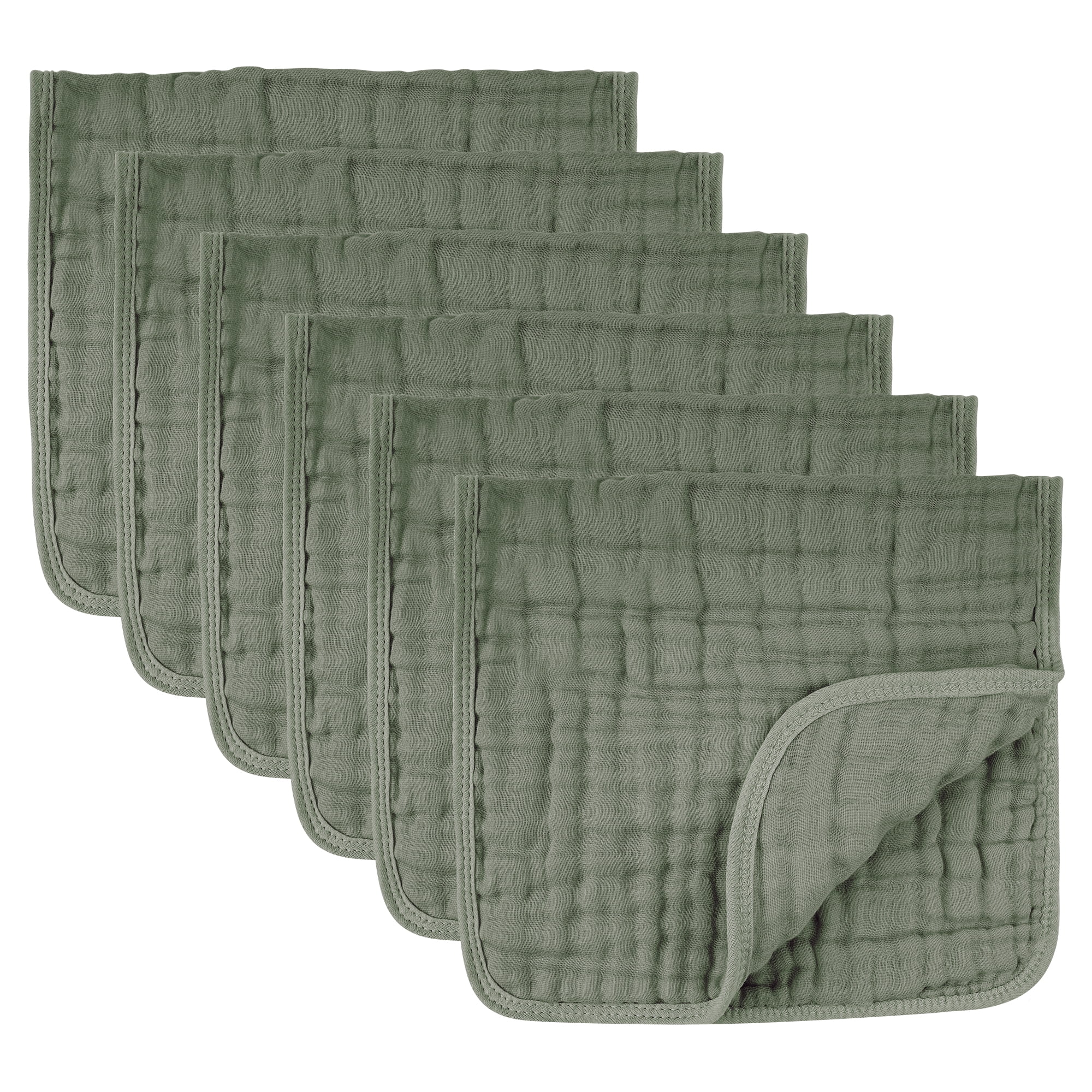 Muslin Burp Cloths 6 Pack - 20" x 10" - Ultra Soft & Absorbent, 100% ...