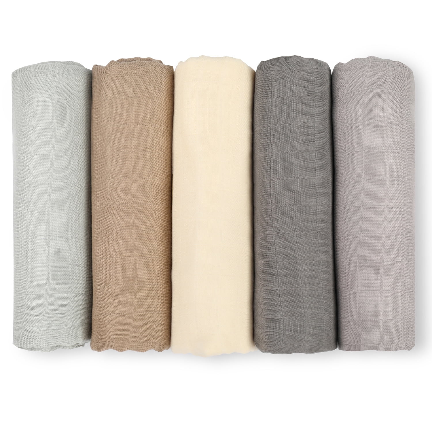 Muslin Swaddle Blankets for Newborn, 5 Pack Receiving Blanket, Muslin ...