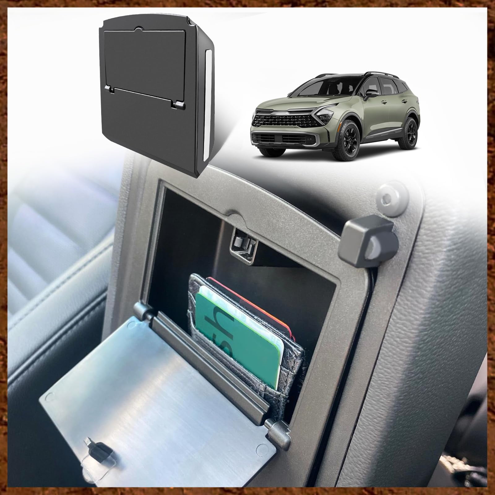 Muslogy for 2023 2024 2025 Sportage Upgraded Armrest Hidden Storage Box ...
