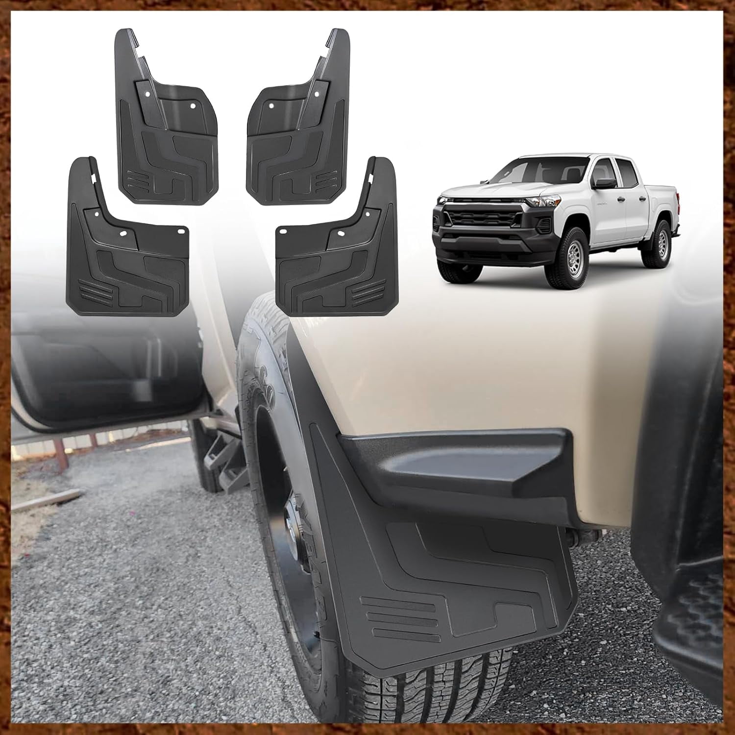 Muslogy for 2023-2026 Colorado Mud Flaps Without Fender Flare Front ...