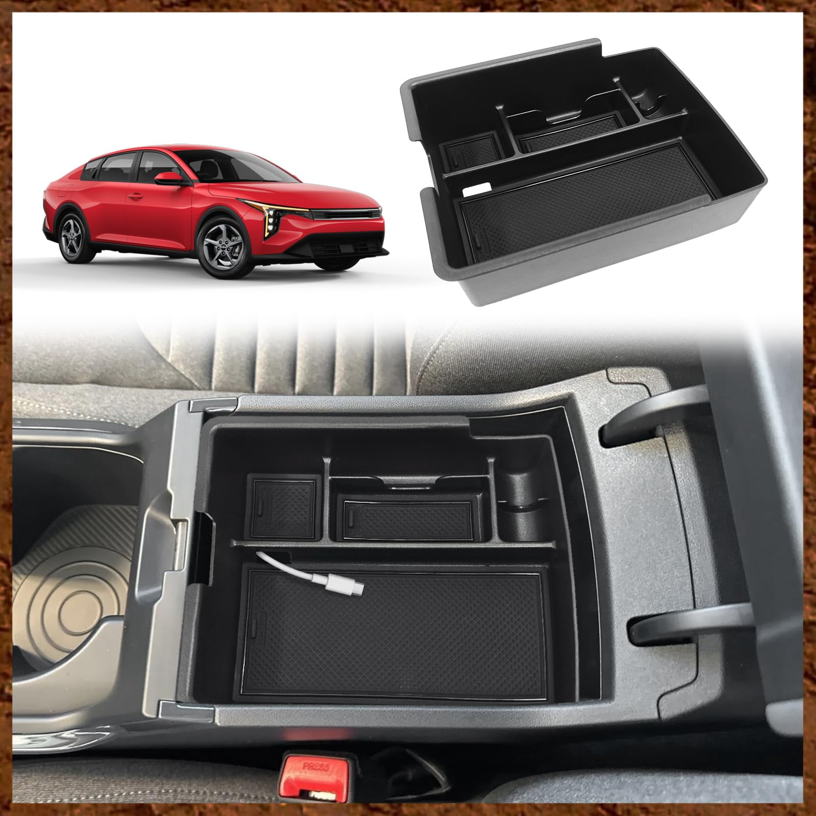 Muslogy Center Console Organizer Compatible with Kia K4 2025 ...