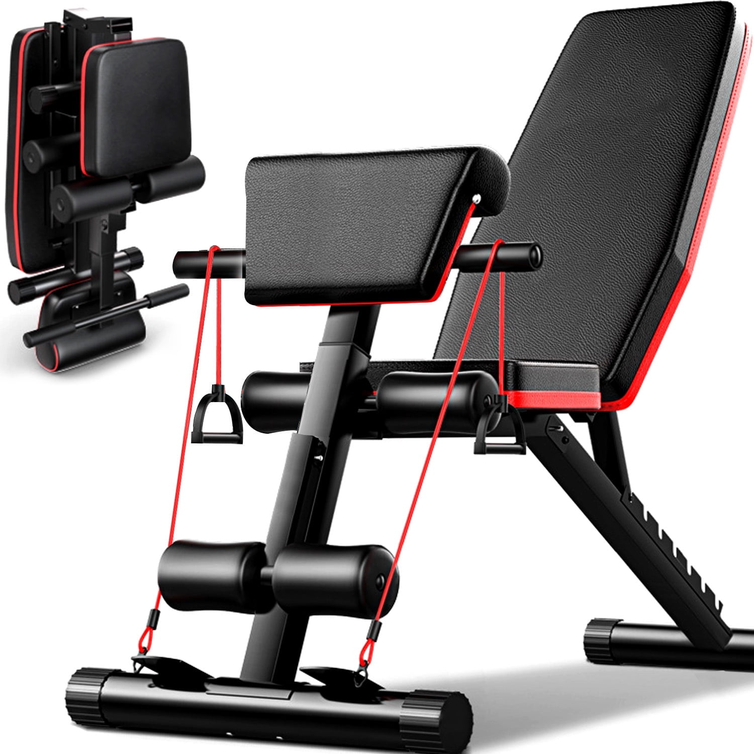 Adjustable Weight Bench, 7 Positions Foldable Workout Olympic Bench ...