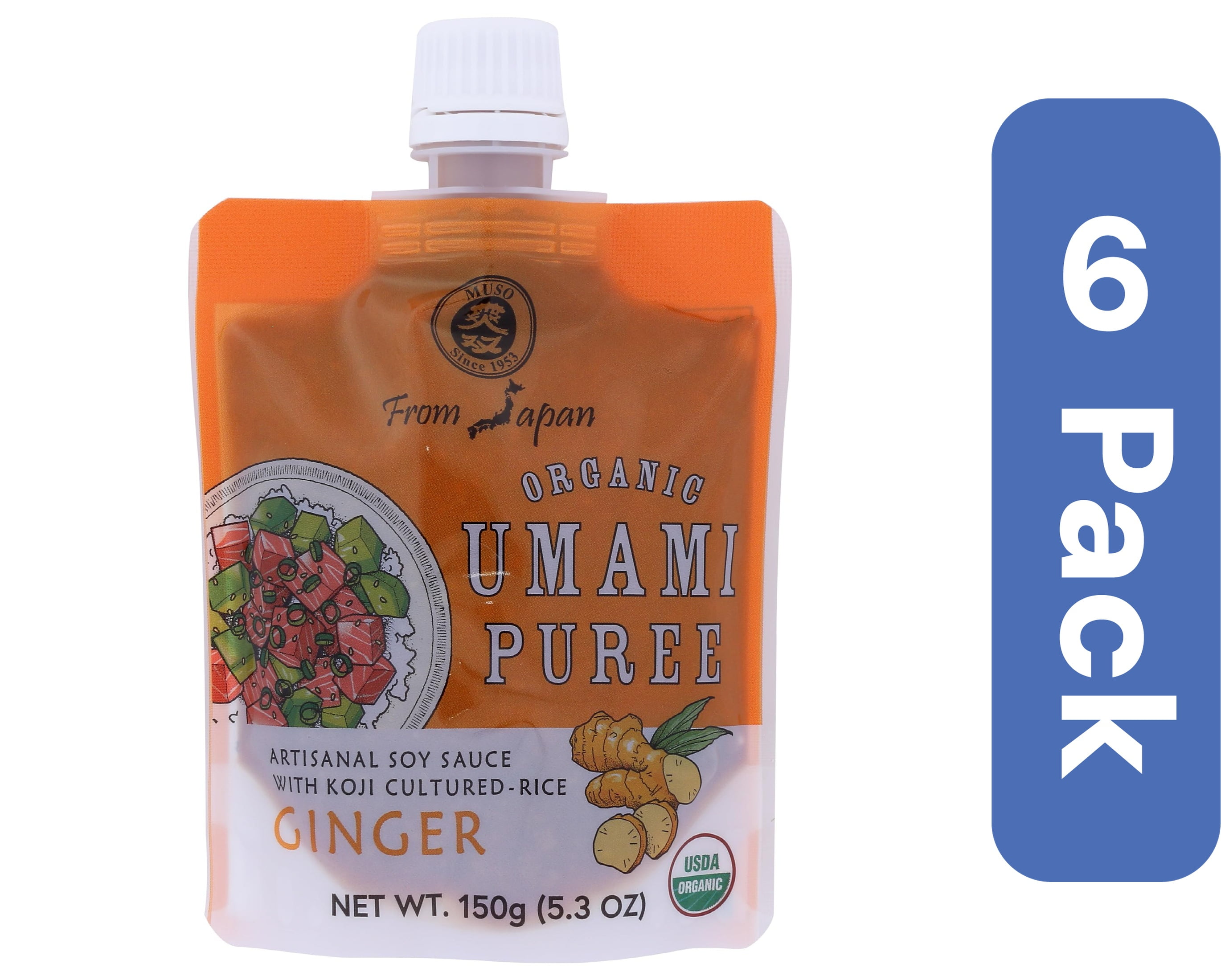 Muso From Japan Umami Puree Ginger 5.2 oz (Pack of 6) - Walmart.com