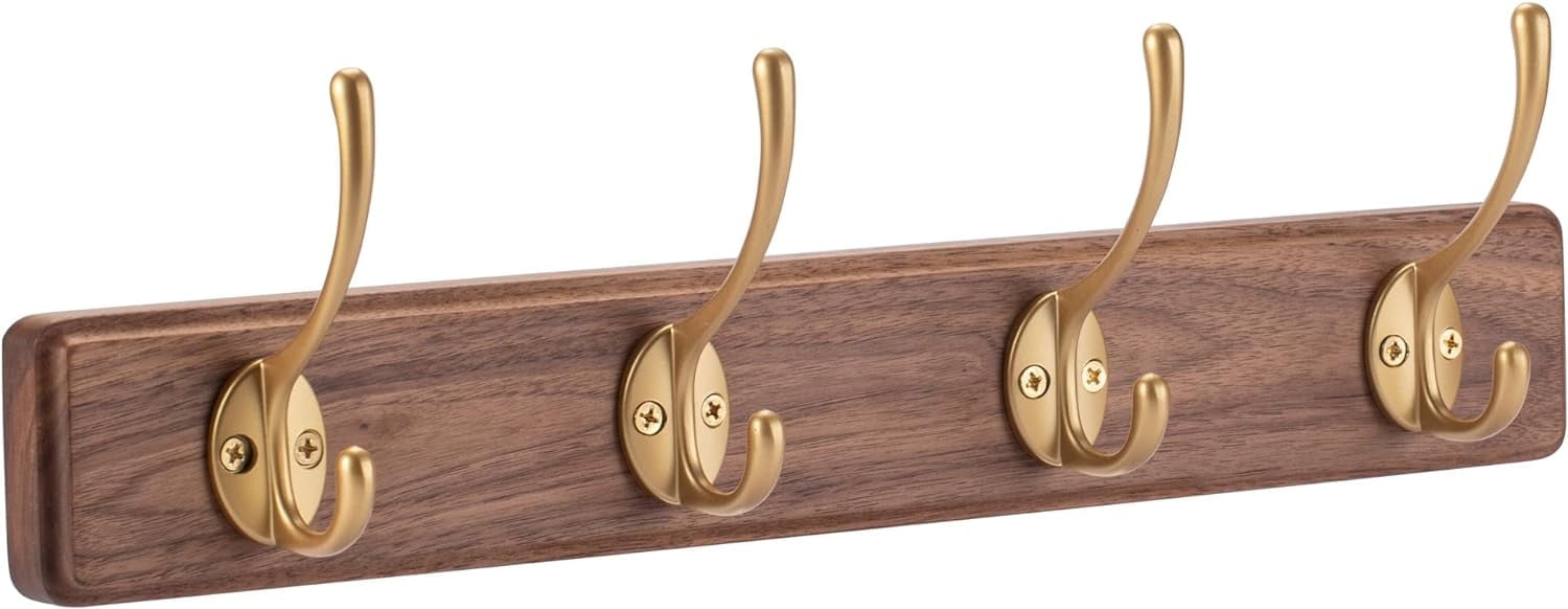 Muso Wood Coat Rack - Wall Mounted, Wooden Hat Rack and Coat Hanger ...