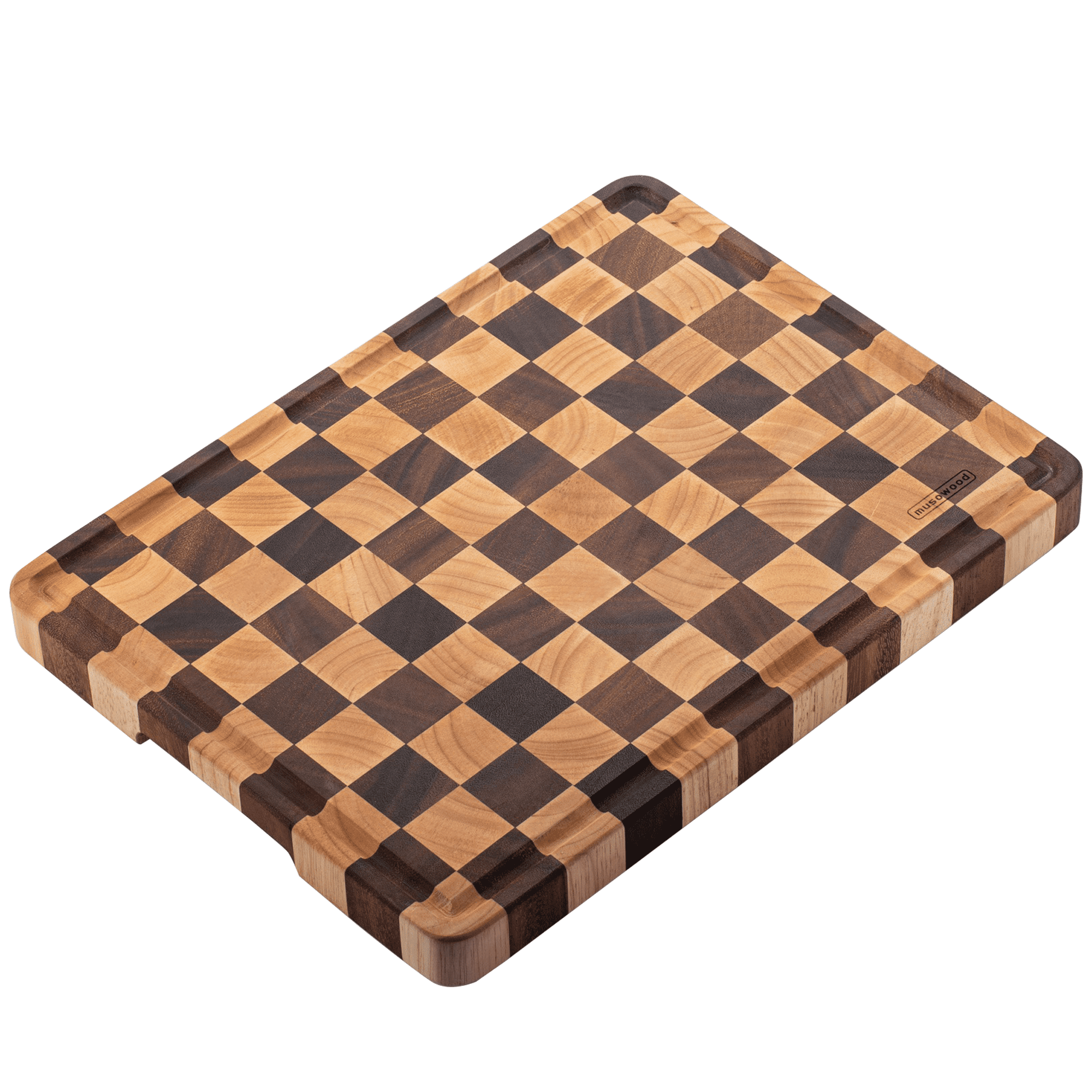 Muso Wood Large End Grain Cutting Borad 16x12 In, Checkered Cutting ...
