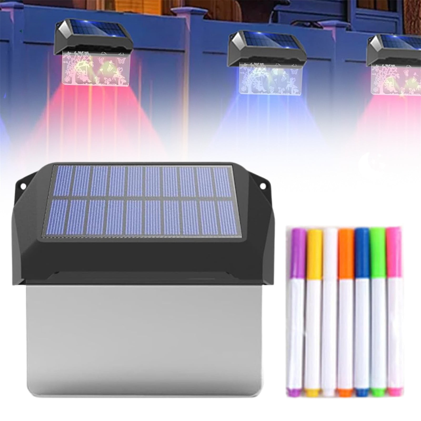 Musol Acrylic Dry Erase Board with Light Small Solar Light Drawing ...
