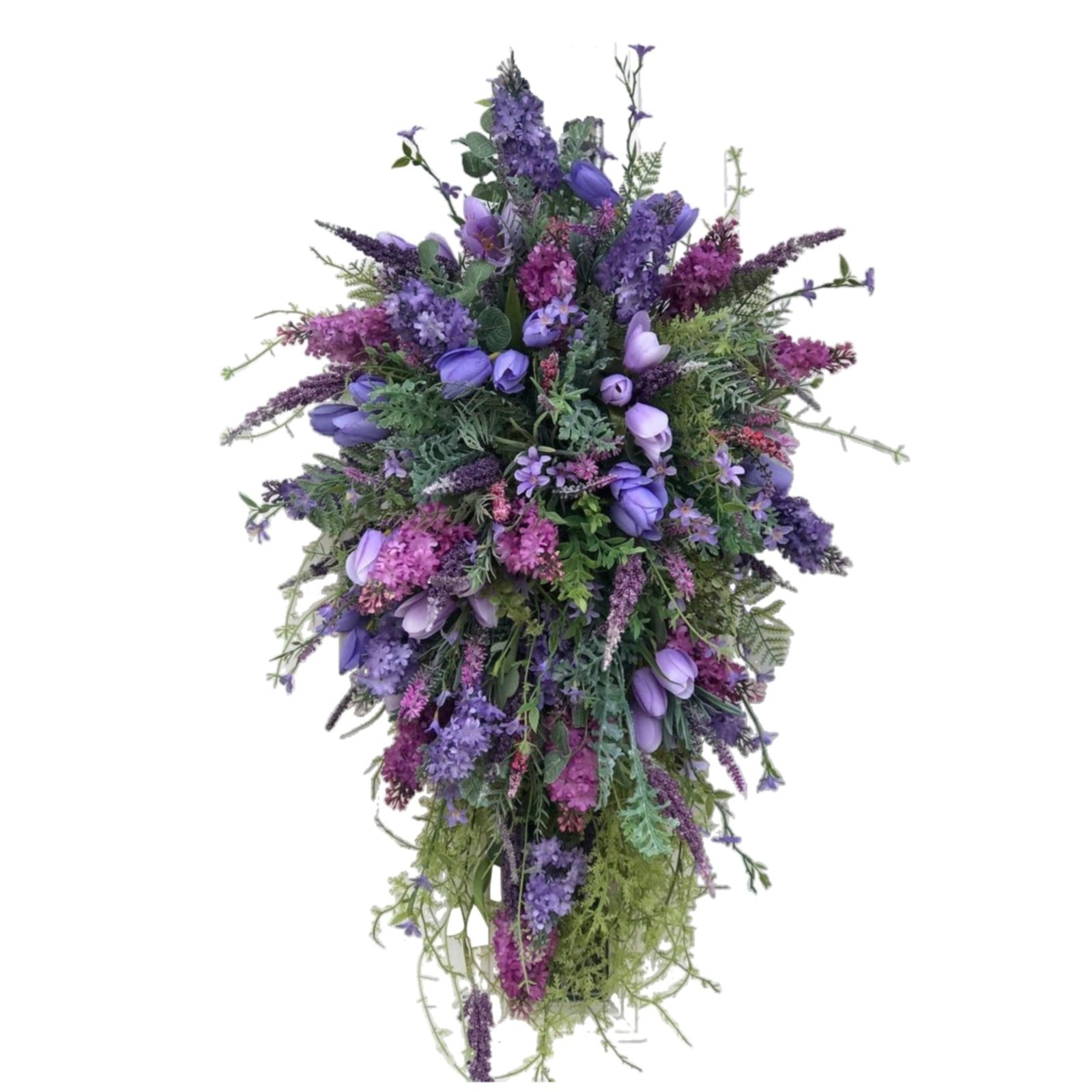 Musol Spring Teardrop Swag Floral Wreaths for Front Door,Summer ...