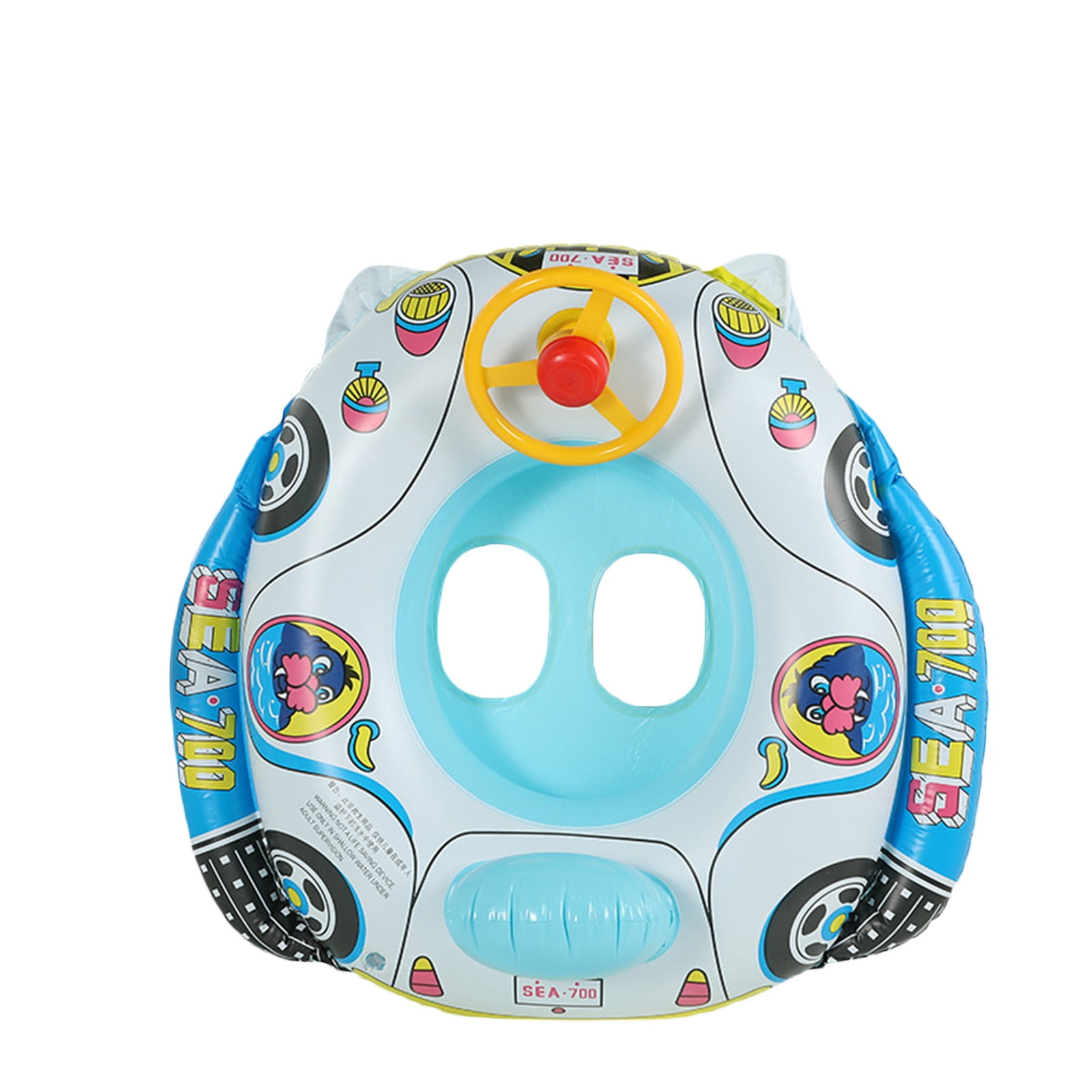 Musos Baby Inflatable Swim Ring with Steering Wheel Pool Float ...