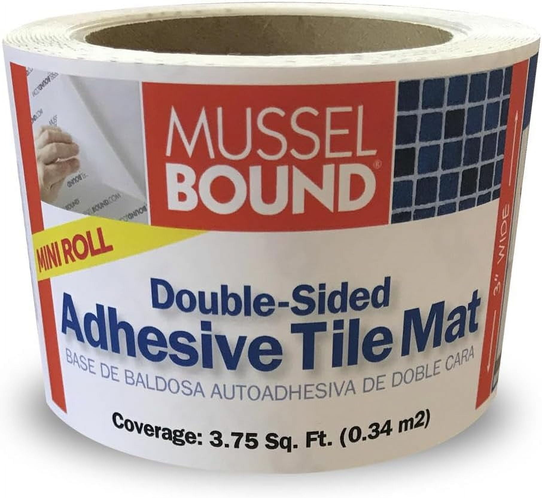 Mussel Bound MusselBound® Adhesive Tile Mat Mini Roll - 3"" x 15', Easy ...