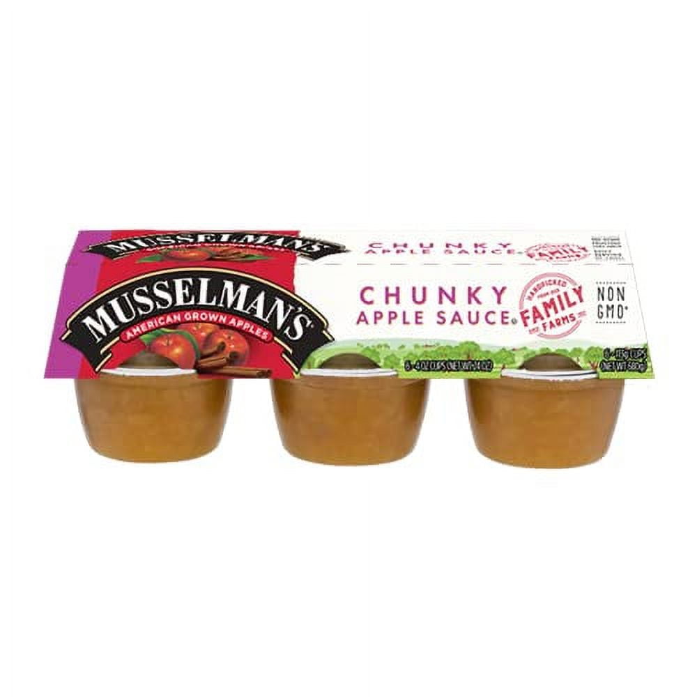 Musselman's Applesauce 6/4oz Cups (Pack of 6) (36 Cups Total) (Chunky ...