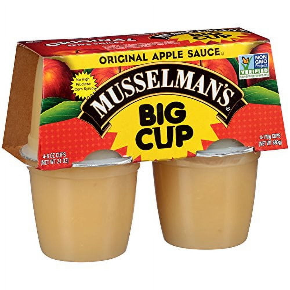 Musselman's Original Applesauce Big Cup, 24 oz - Case of 12 - Walmart.com