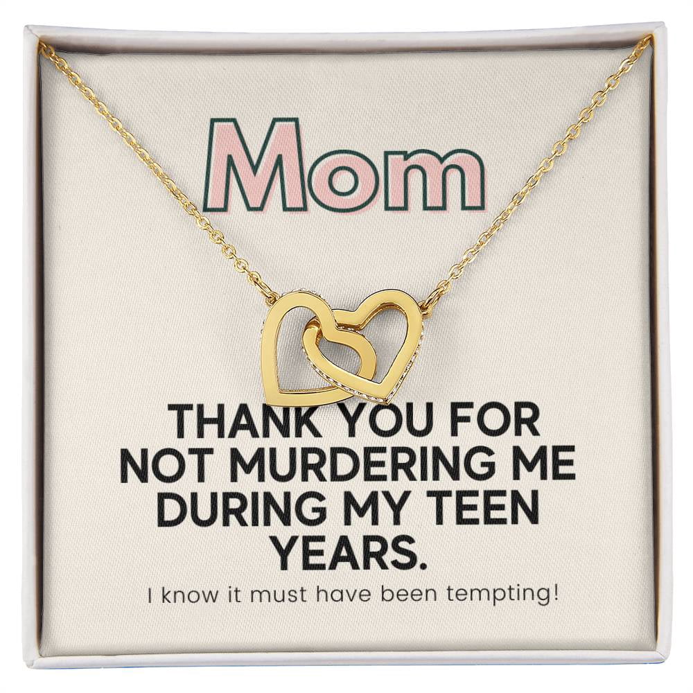 Must Have Been Tempting Heart Necklace, Interlocking Hearts Necklace ...