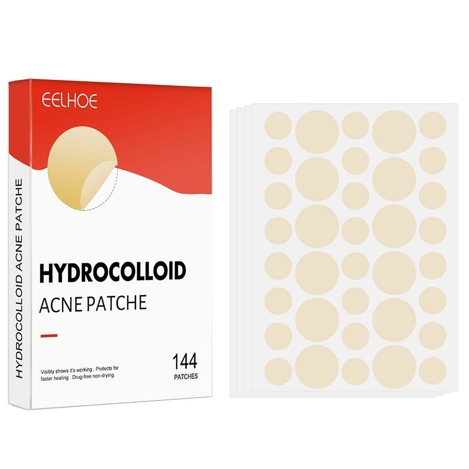 144Pcs Hydrocolloid Acne Pimple Patch, Invisible Skin Care Stickers for ...