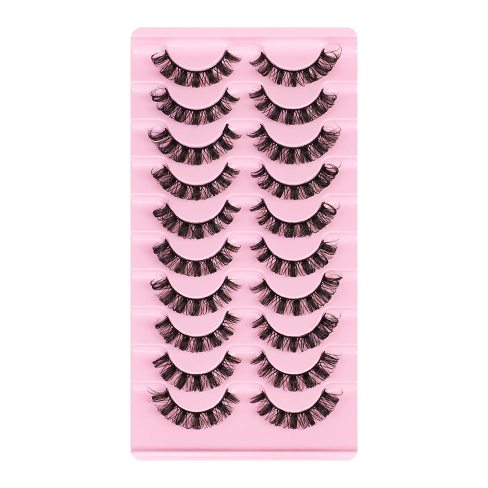 Gecheer 10 Pairs Reusable Self Adhesive Eyelashes, Natural Thick False ...