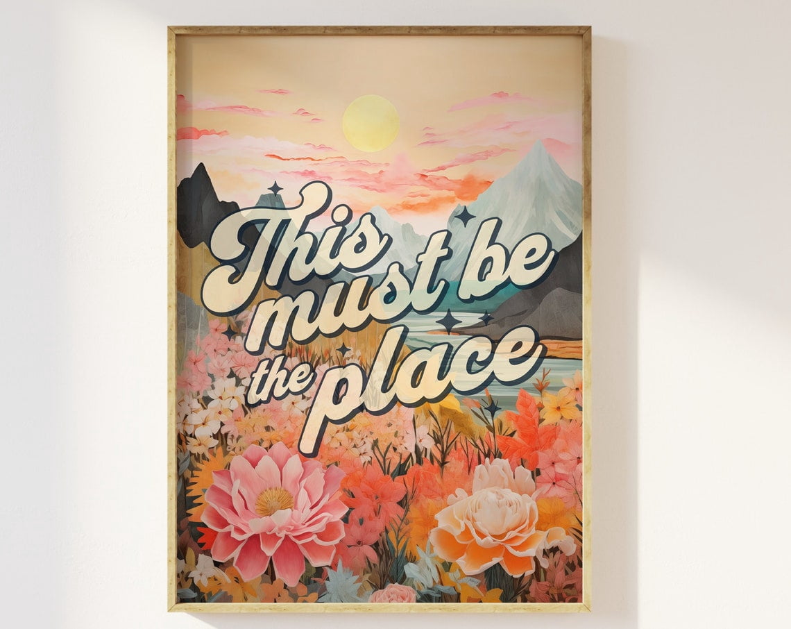 This Must Be The Place Retro Print - Vintage Scenery Landscape ...