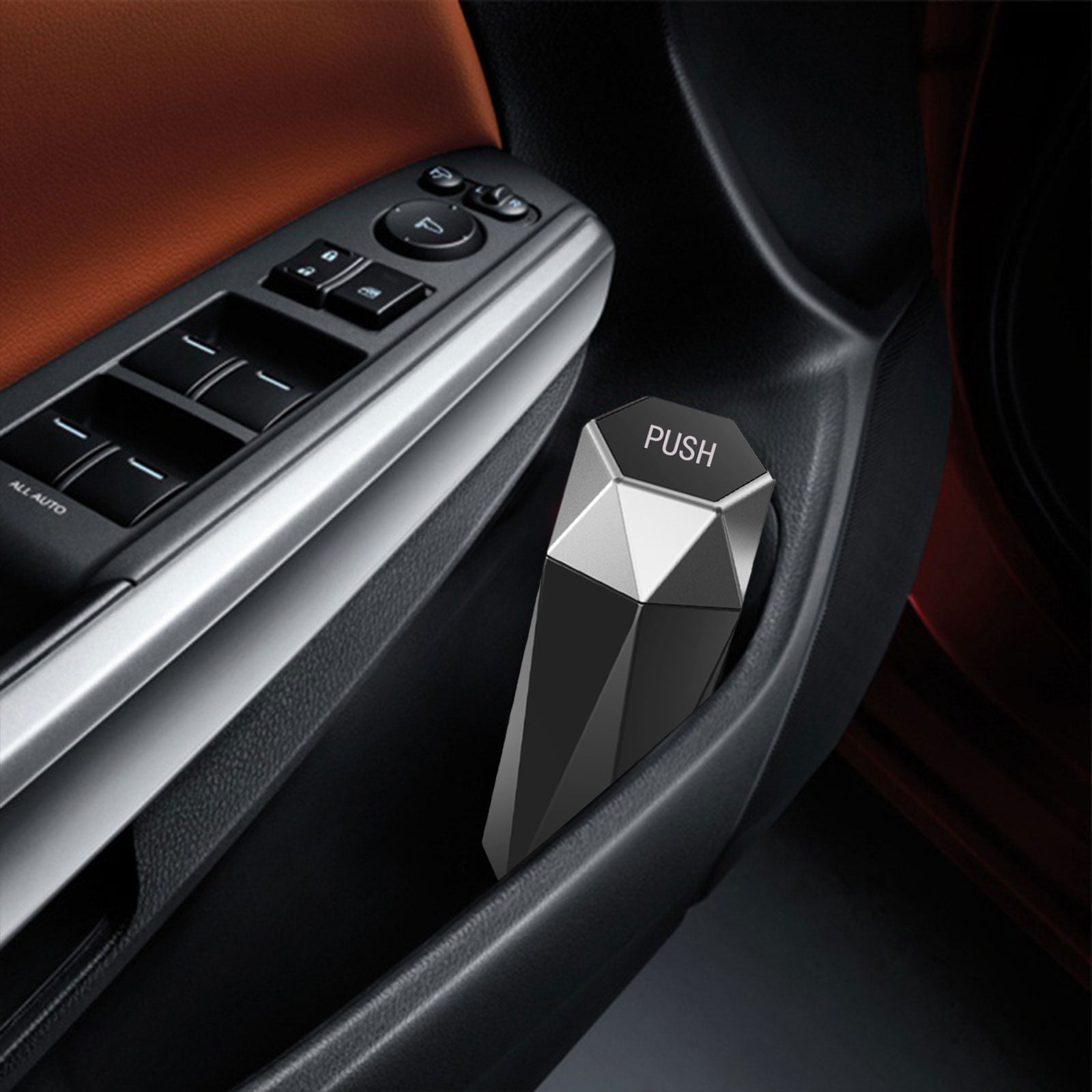 Must-have Pick, Mini Car Trash Can with Lid Compact Garbage Bin for Vehicle Interior Durable ...