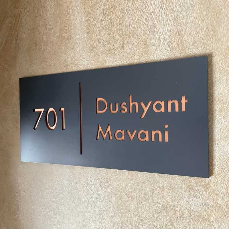 MustHome Name plate for home entrance Wood Personalized Name Plate with ...