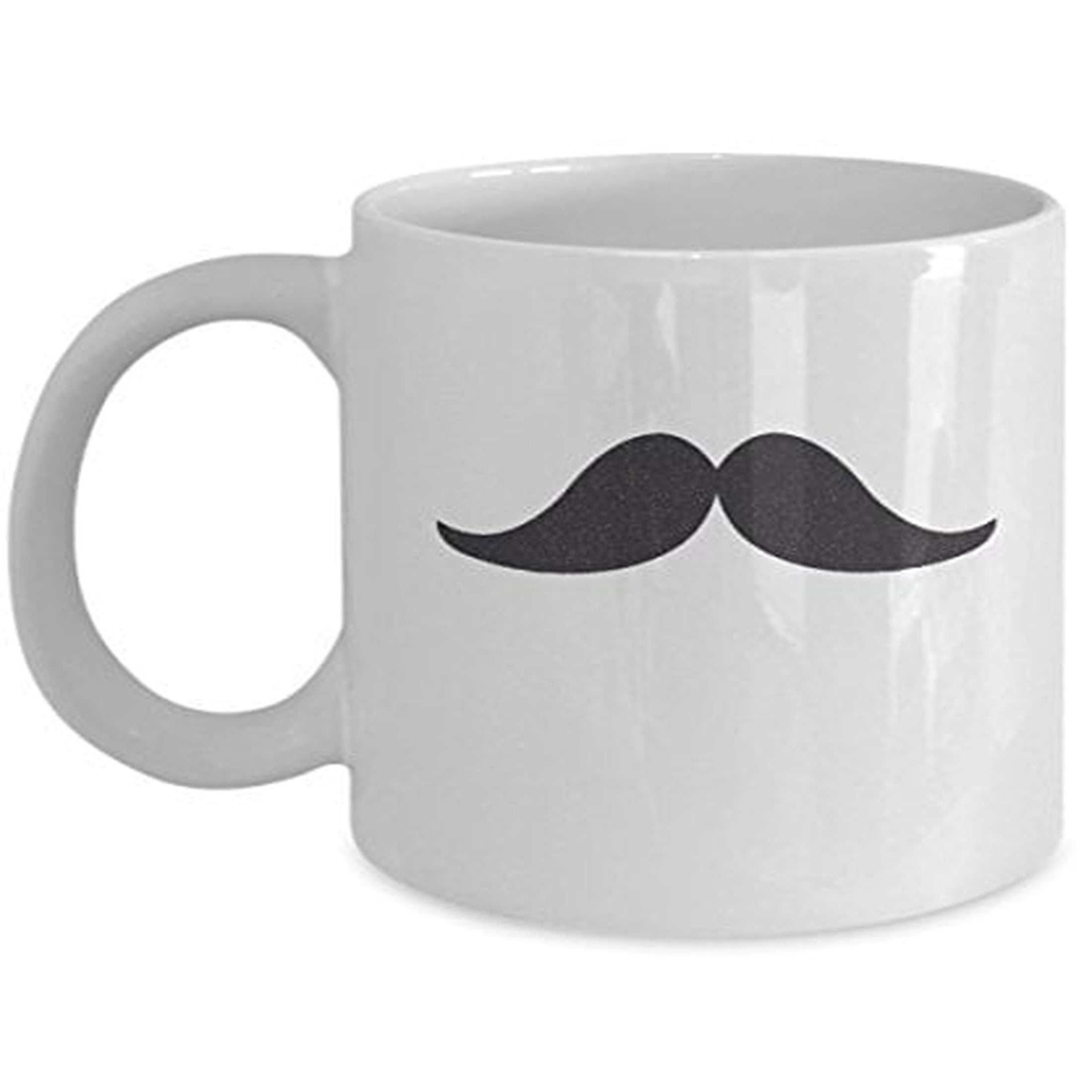 Mustache Mugs For Men - Manly Housewarming Gifts - 11 oz Ceramic Coffee ...