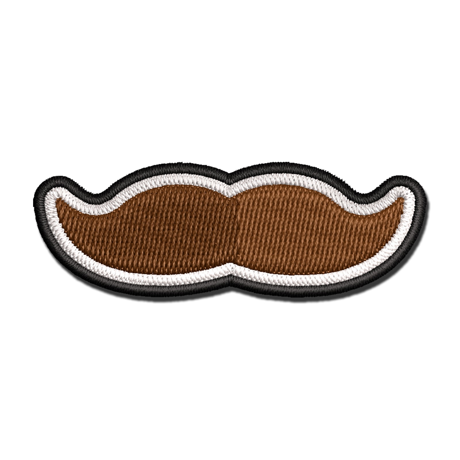 Mustache Solid Applique Multi-Color Embroidered Iron-On Patch - 2.5 ...