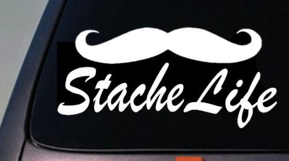 Mustache Sticker 6" Funny Car Window Vinyl Decal LOL Joke Stache Cute ...