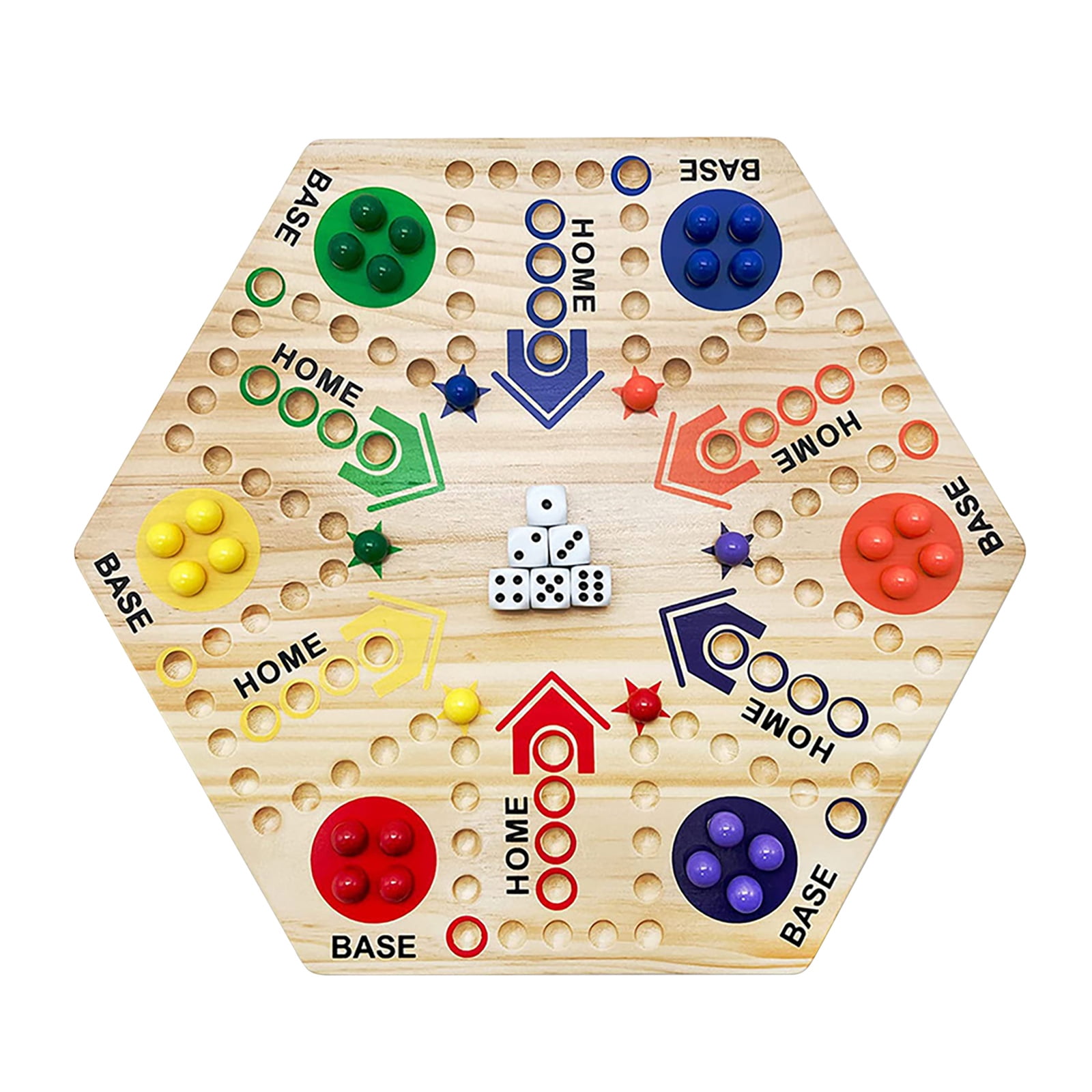 Mustacti Double Board Game Flying Chess 4 People 6 People Track Board ...