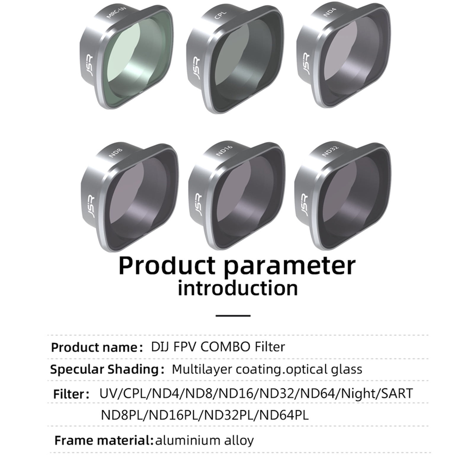 Mustacti For FPV COMBO Lens Filters ND-PL 8 16 32 64 Filter Kit ...