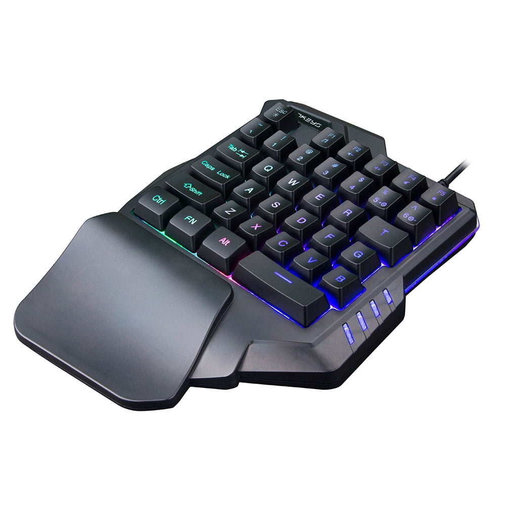 Mustacti G30 Wired Gaming LED Backlit Keyboard Mixed color Keypad for ...