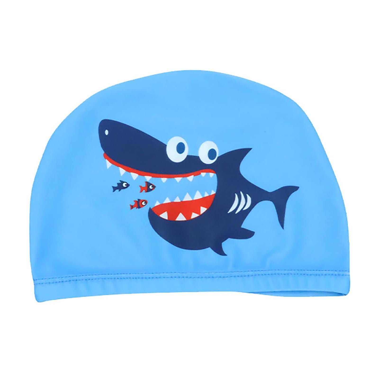 Mustacti Kids Swim Caps Baby Bathing Caps Children Cartoon Swimming Hat ...