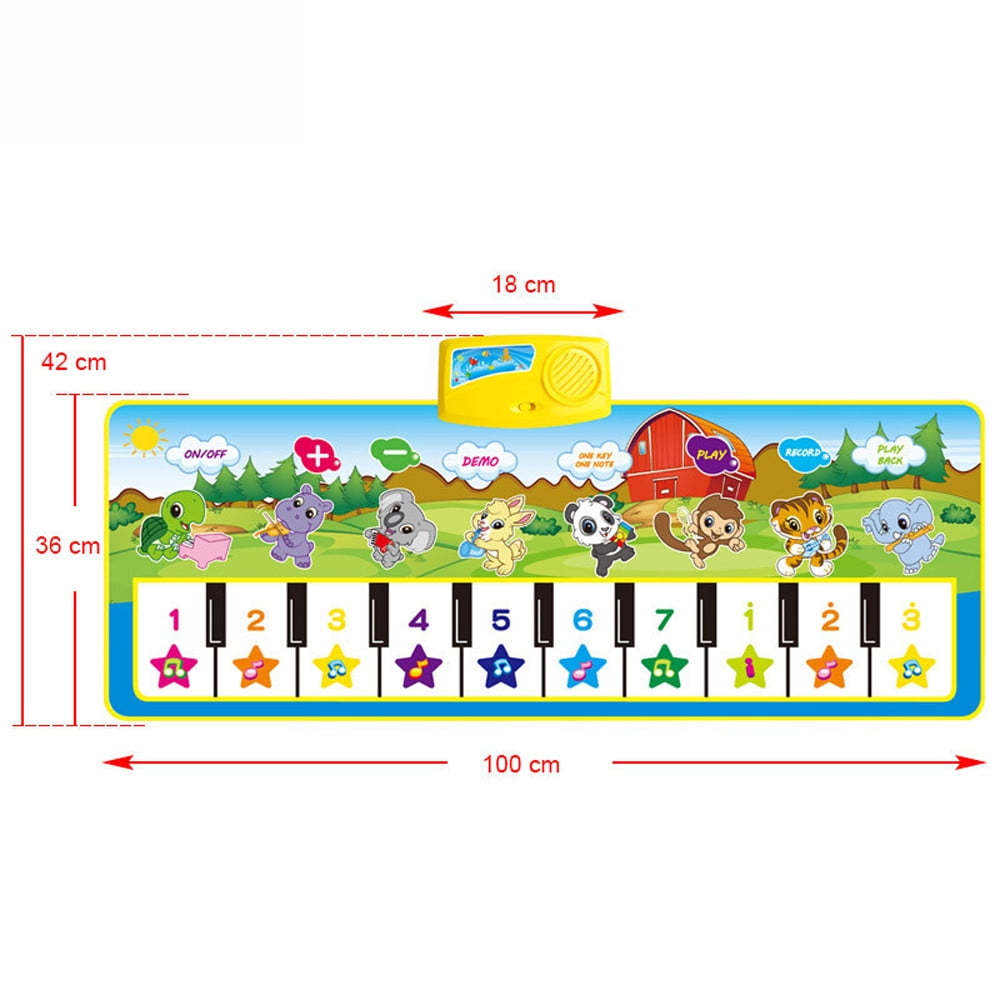 Mustacti Play Keyboard Musical Music Singing Gym Carpet Mat Kids Baby ...