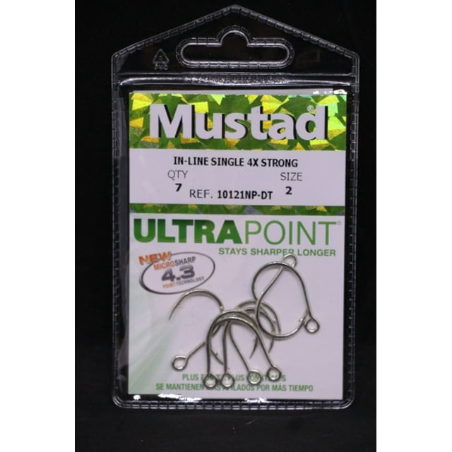 Mustad 10121NP-DT Kaiju Inline Singe Hooks - Size 2 - Walmart.com