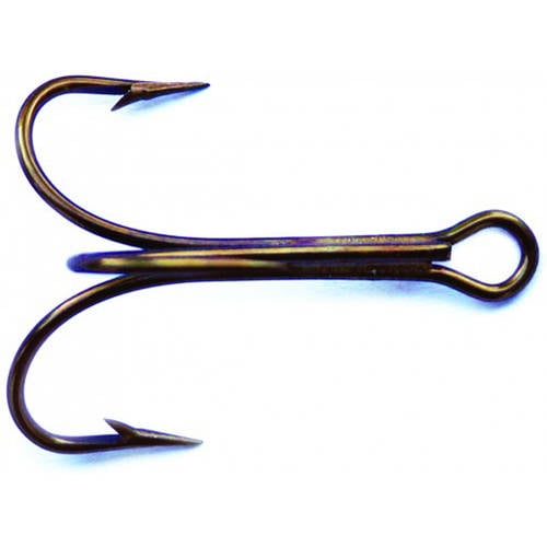 Mustad 3551-BR-10-25 Classic Treble Hook Size 10 Standard Shank ...