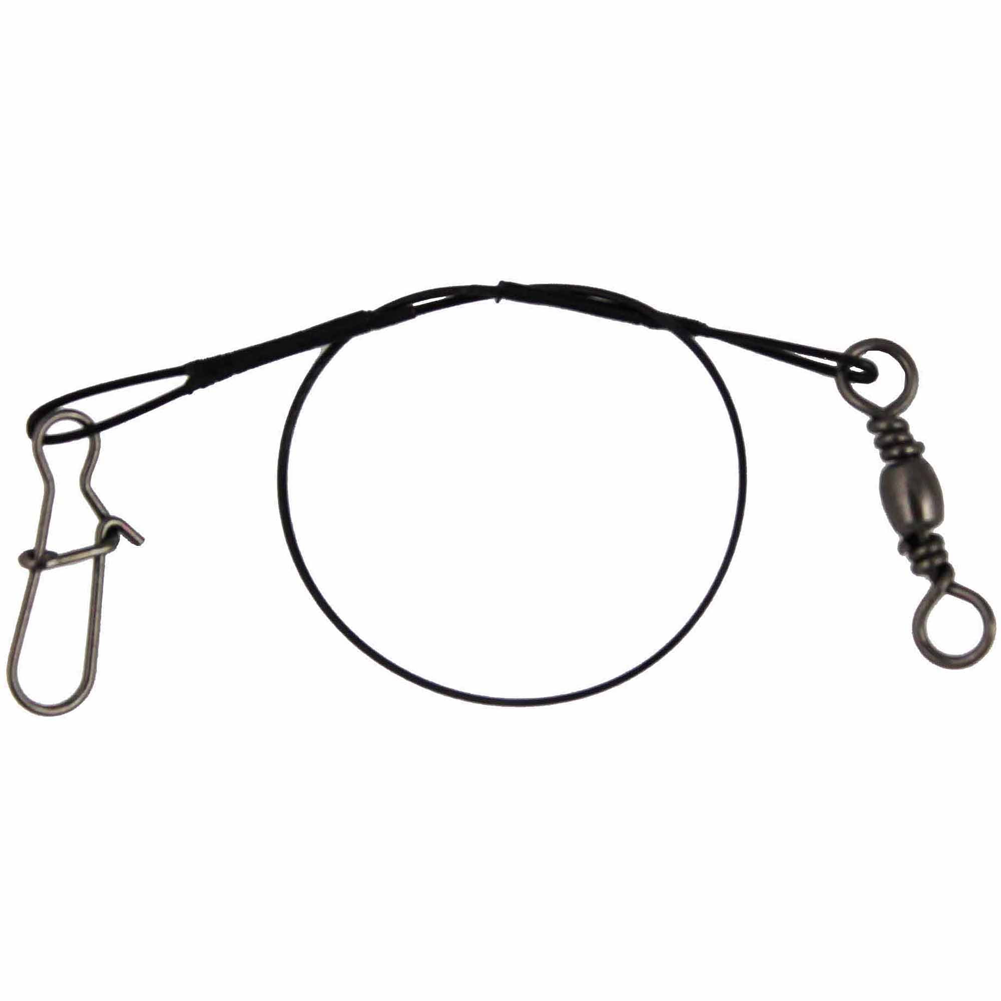 Mustad 45-Pound Wire Leader, Black, 6", 10 Pack - Walmart.com