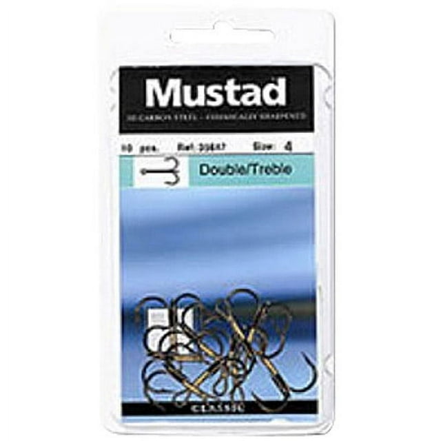 Mustad 7982HS-SS-6/0-10 Double O'Shaughnessy Fishing Hook Size 6/0 ...