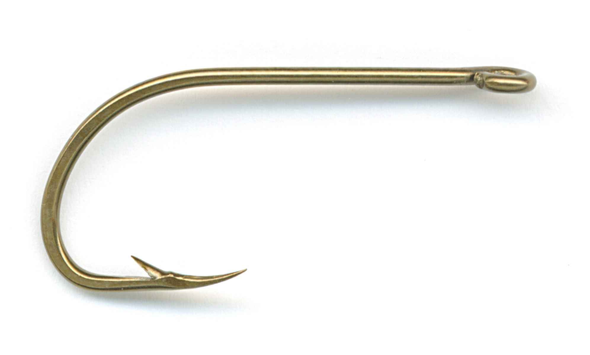 Mustad 92671-BR-4-10 Classic Beak Hook Size 4 Forged Special Long ...