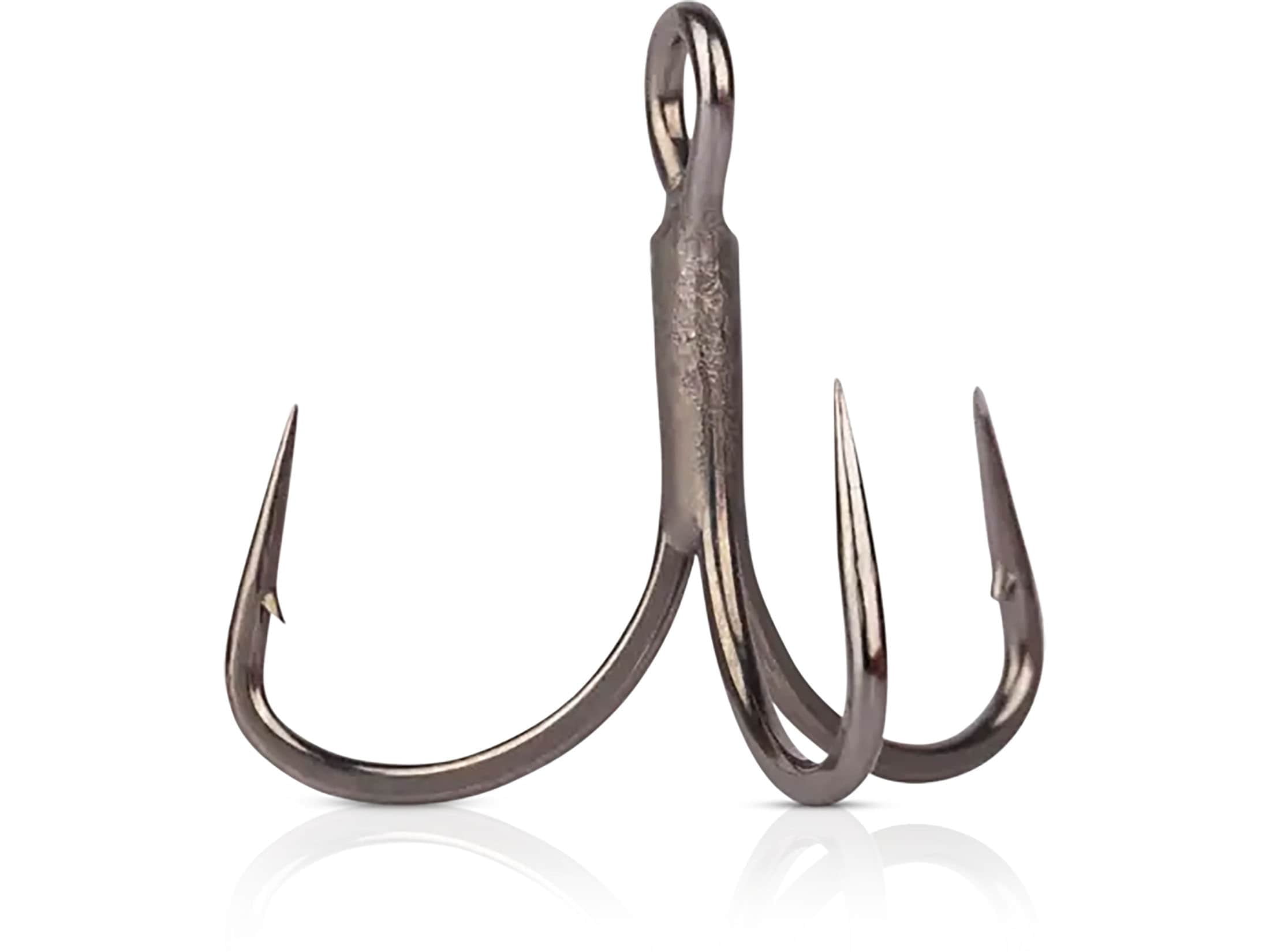 Mustad AlphaPoint In-Line Triple Grip Short Hook #4 Black Nickel 6PK ...