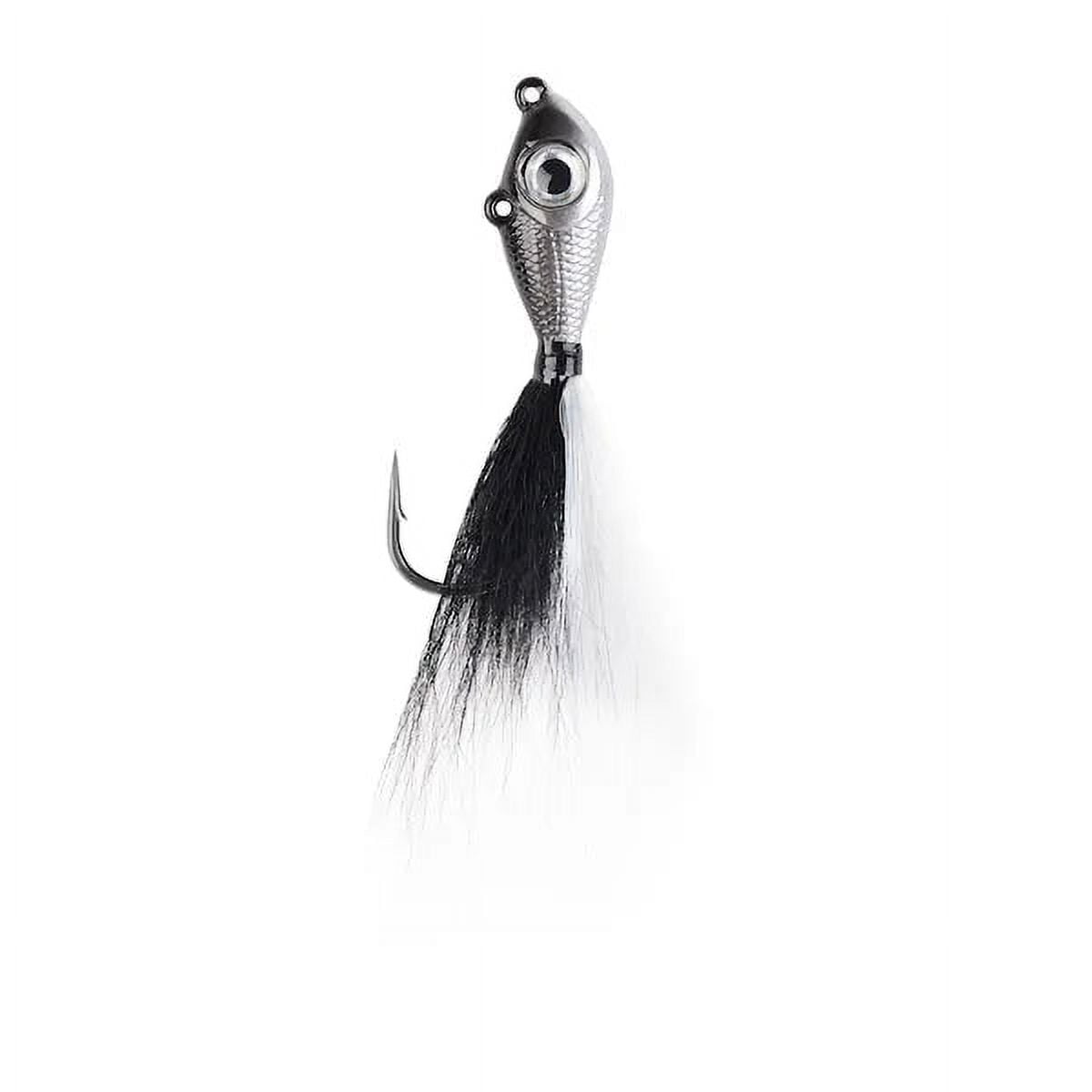 Mustad Big Eye Bucktail Black,Silver, 4oz Jigs - Walmart.com