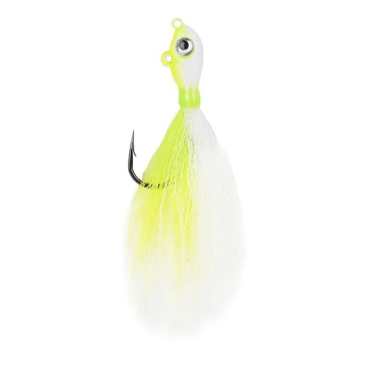 Mustad Big Eye Bucktail Jig White/Chartreuse - Walmart.com