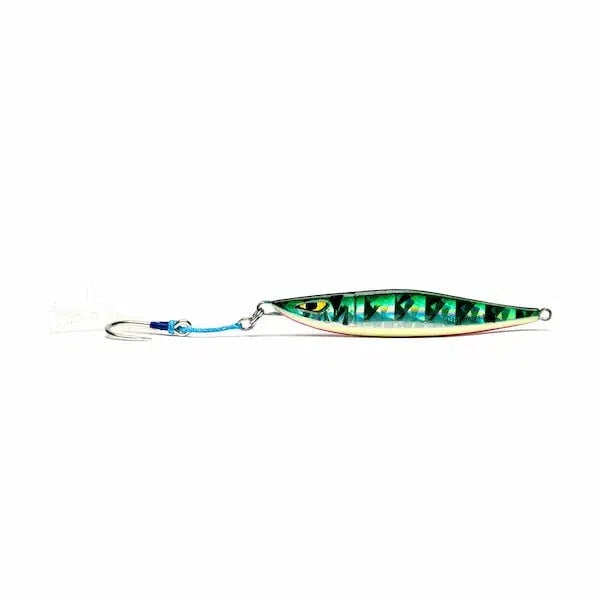 Mustad MJIG02-GMK-200-1 Daggerman Vertical Jig Green Mackerel 200g-7oz ...