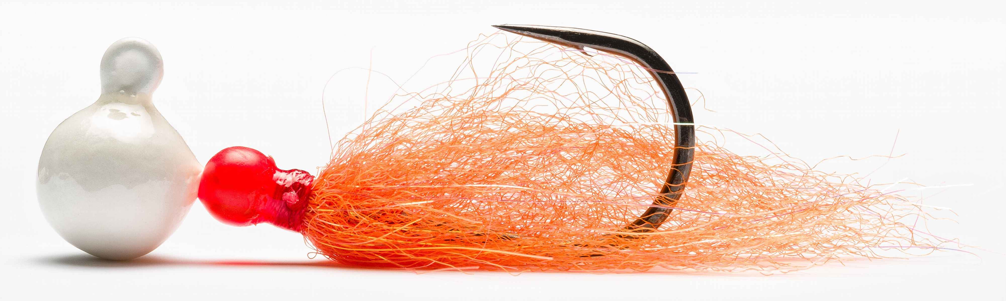 Mustad SBJ-1/4-PFO-1 Sink It Series Jig Pearl-Anadro Flo Orange 1/4oz ...