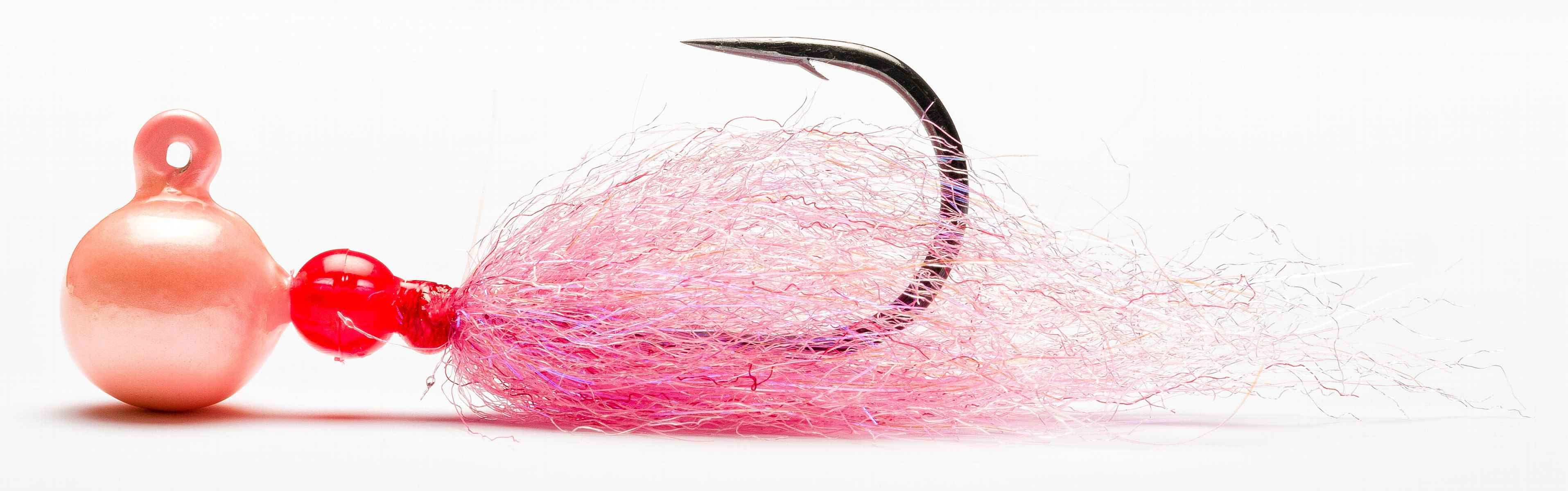 Mustad SBJ-1/4-PFS-1 Sink It Series Jig UV Pearl Pink-Anadro Flo Shrimp ...