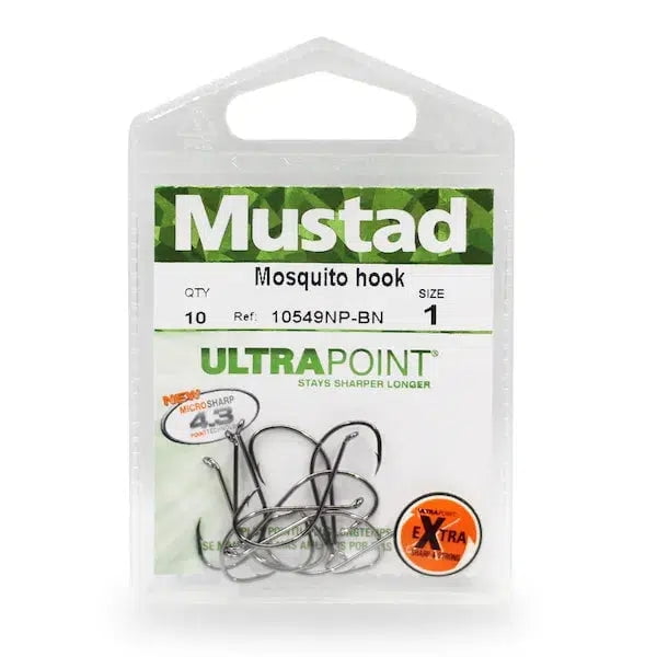Mustad Select Finesse Hook Black Nickle - 1X FINE 2,0, 10 pc Hooks ...