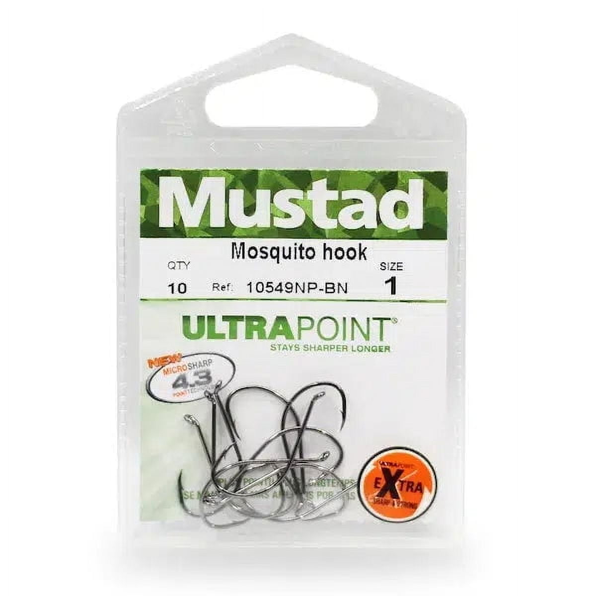 Mustad Select Finesse Hook Black Nickle - 1X FINE 2,0, 10 pc Hooks - Walmart.com