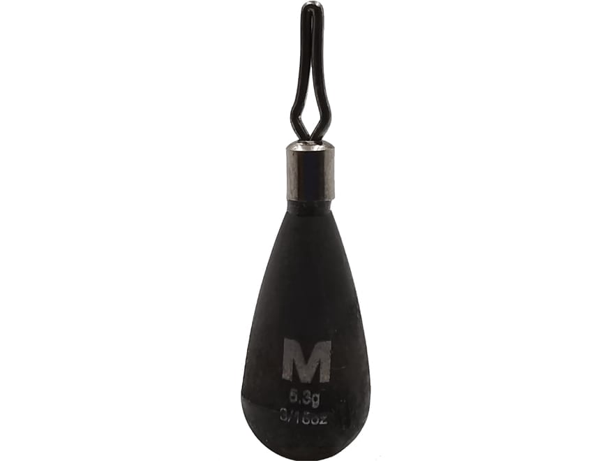 Mustad Teardrop Drop Shot Weight 1/8oz Tungsten Black 3PK - Walmart.com