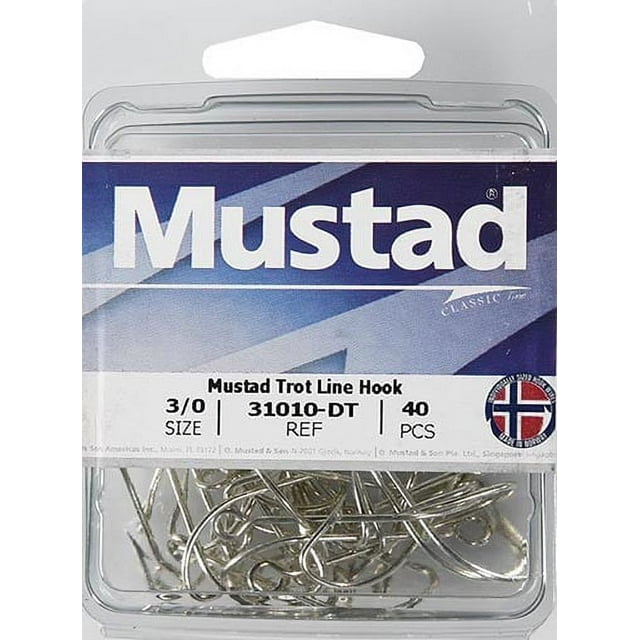 Mustad Trot Line Hook Size 4/0 Duratin 40pc for Saltwater Fishing ...