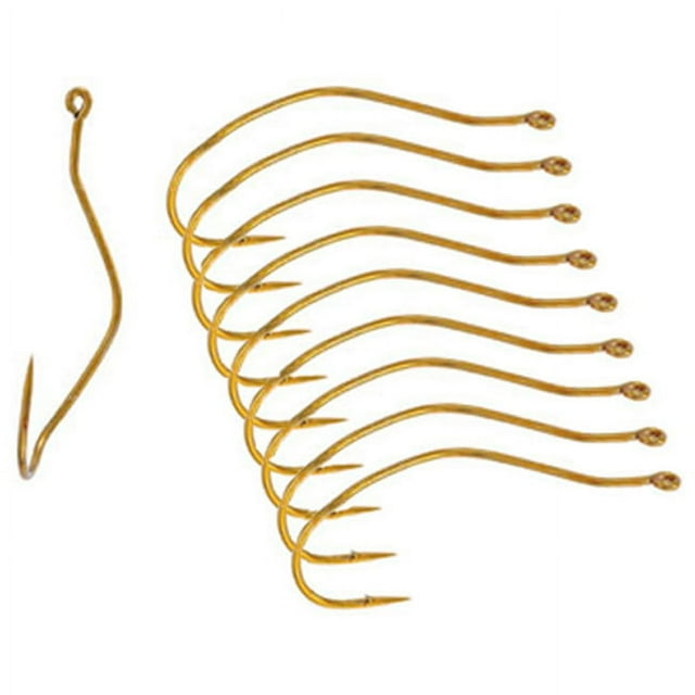 Mustad UltraPoint Slow Death Gold Fishing Hooks (10 Ct) - 4 - Walmart.com