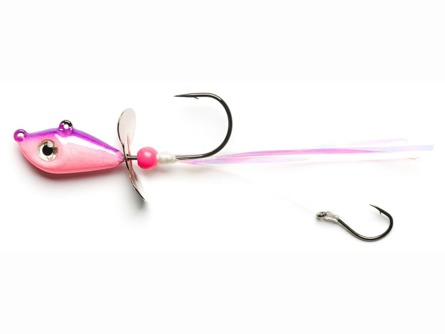 Mustad Walleye Death Spinner 1/4oz Underspin Jighead Pink/Purple ...