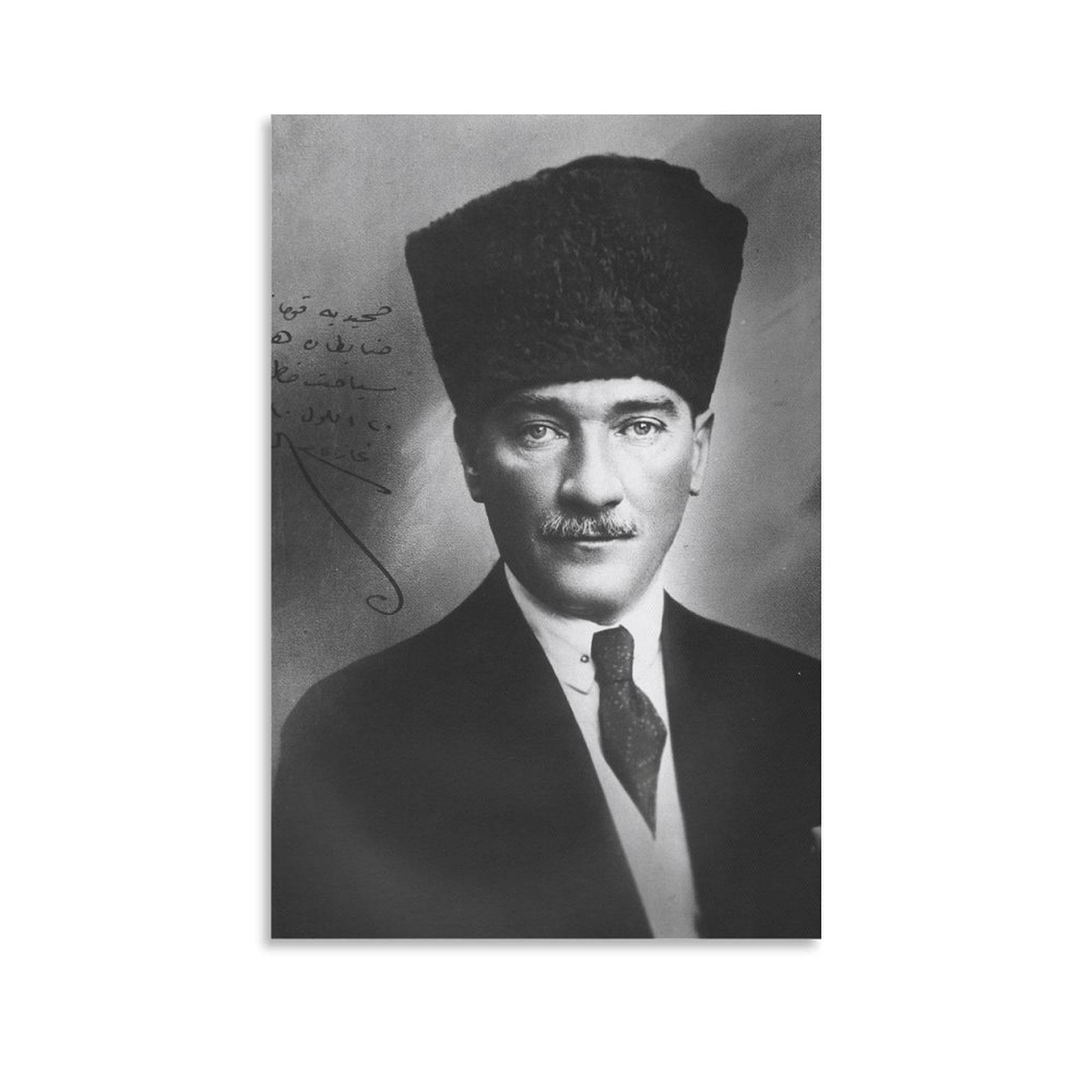 Mustafa Kemal Atatürk Turkey Portrait Room Aesthetic Poster Print Art Wall Painting Canvas ...