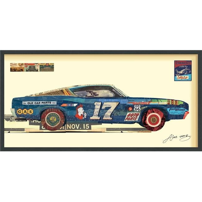 Mustang - Dimensional Art Collage Hand Signed by Alex Zeng Framed ...