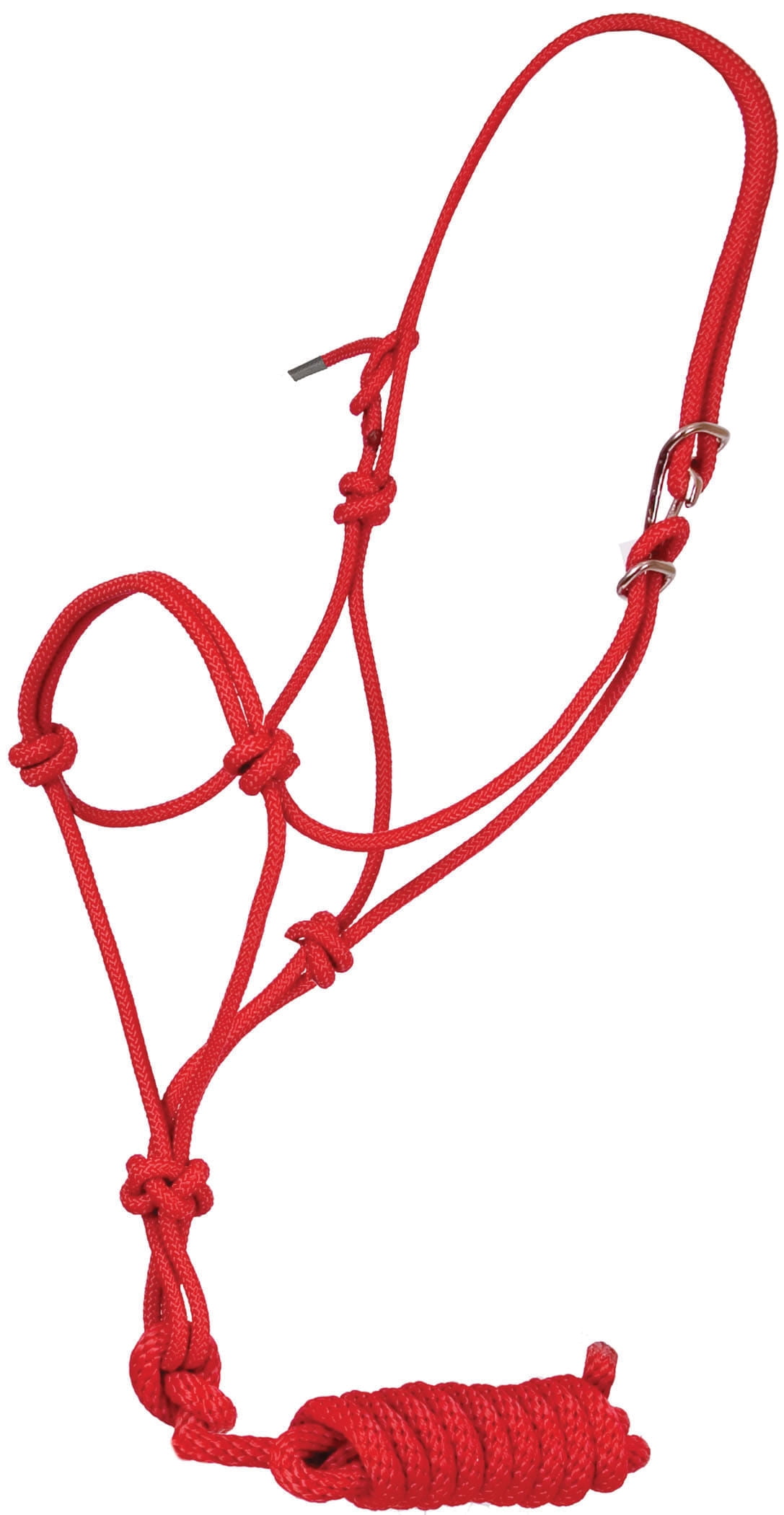 Mustang Easy-on Horse Rope Halter | with 8 Foot Lead | Red - Walmart.com